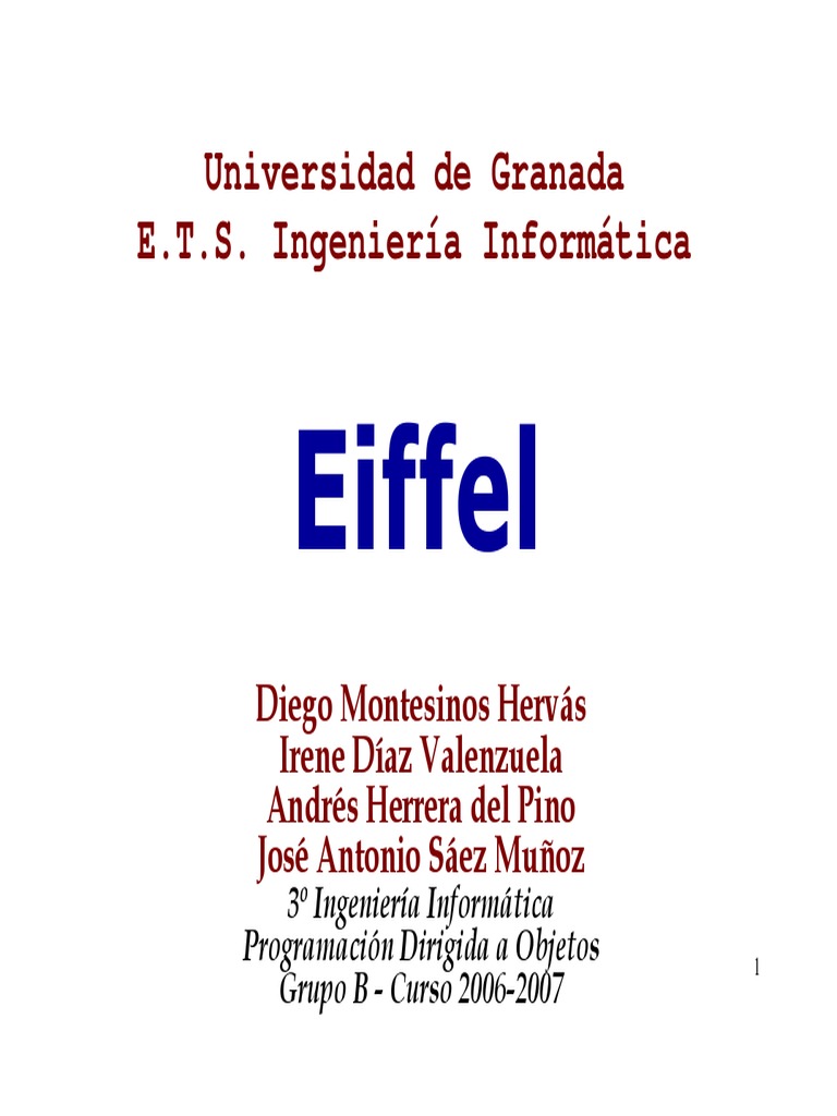 Eiffel 2007 | PDF | Objeto (informática) | Lenguaje de programación