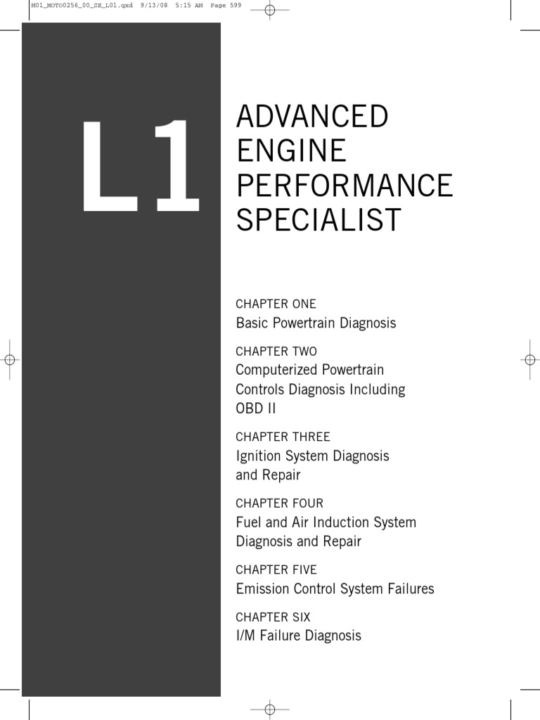 Advanced Engine Performance Specialist: Basic Powertrain Diagnosis ...