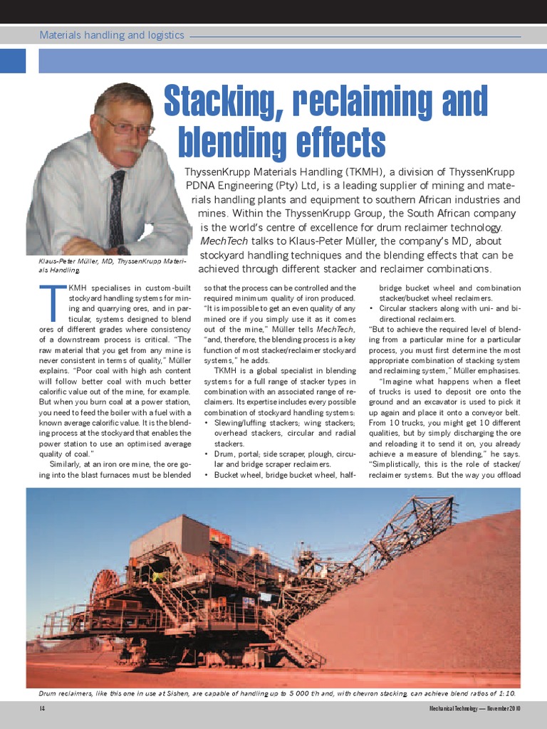 Chevron Stacking in Ore Blending Systems | PDF | Deep Foundation | Mining