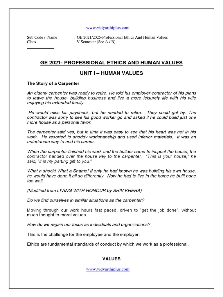 Professional Ethics Notes | PDF | Morality | Utilitarianism