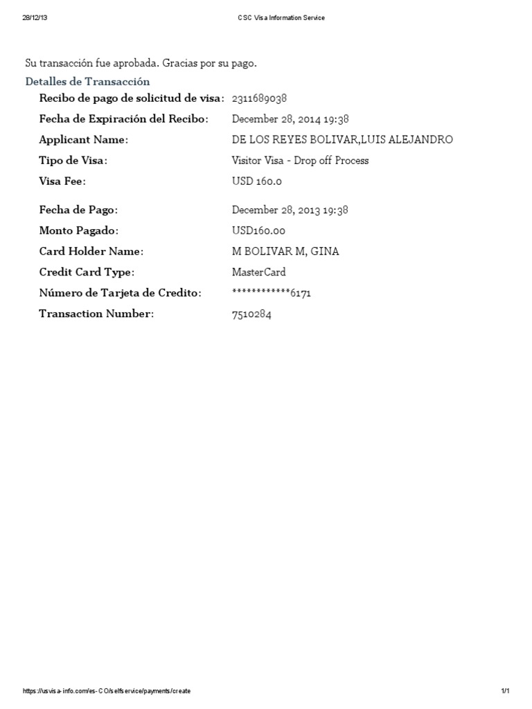 CSC Visa Information Service | PDF