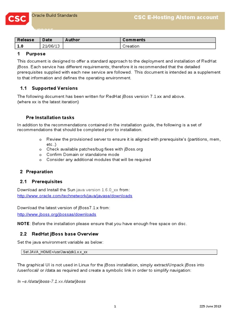 1 Purpose: CSC E-Hosting Alstom Account | PDF | Computer Data | System ...