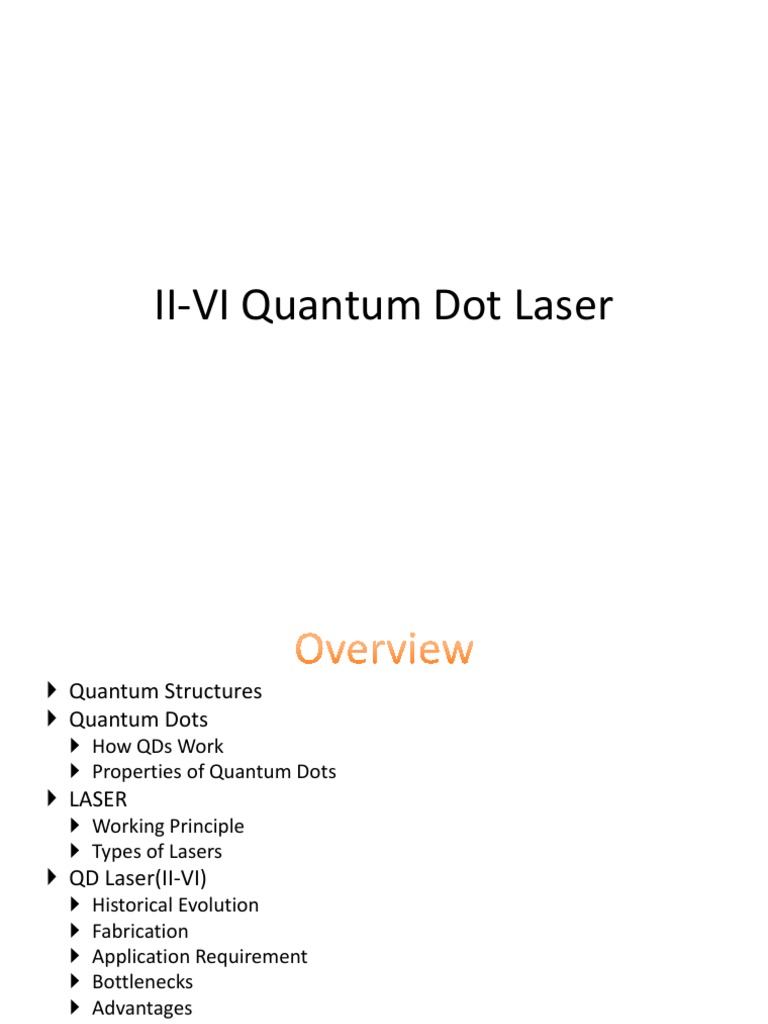 626 II-VI Quantum Dot Laser | PDF | Band Gap | Laser
