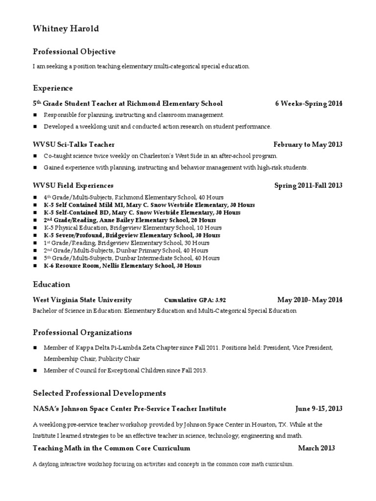 Whitneyharold Resume | PDF