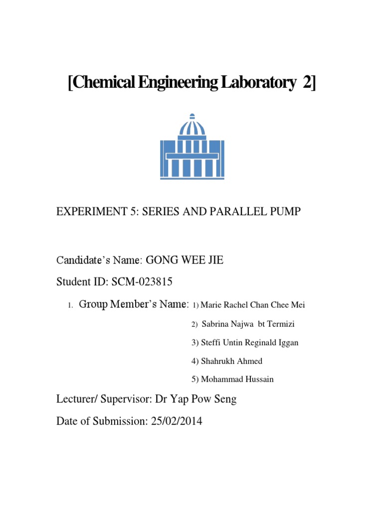 Experiment 5 Series And Parallel Pump Pdf Pump Dynamics Mechanics