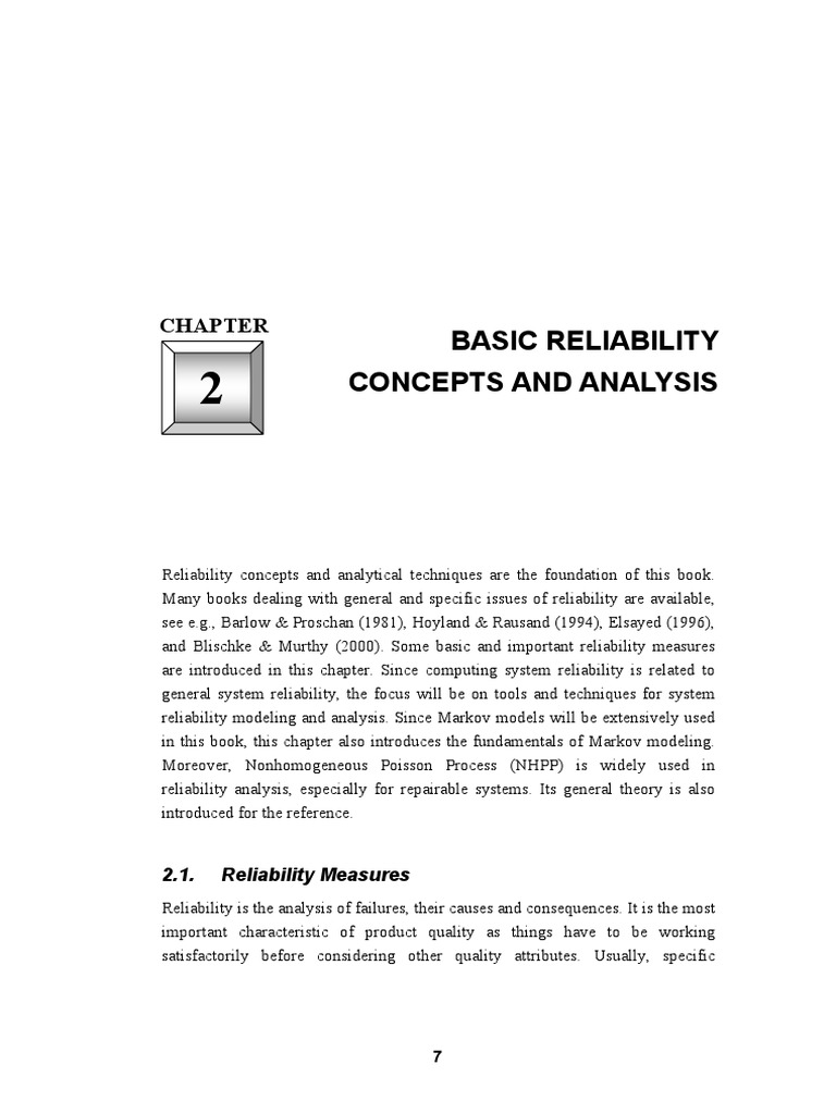 Basic Reliability Concepts and Analysis Chapter 2 | PDF | Reliability ...