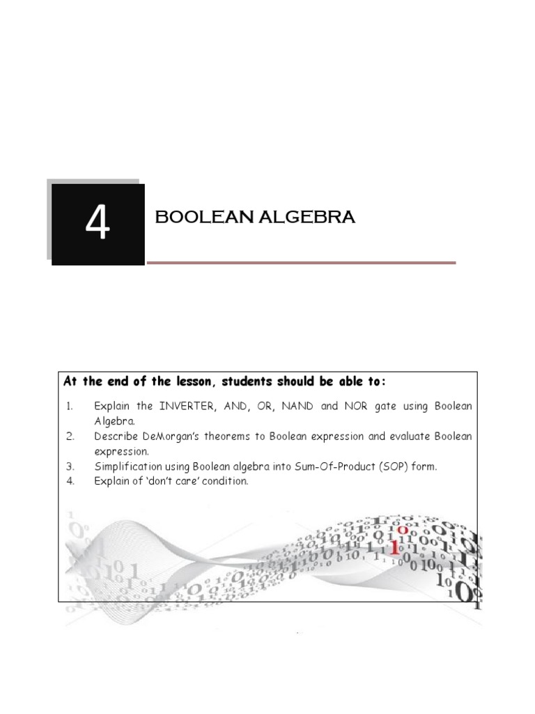 Basic Digital Electronics - Unit 4new | PDF | Boolean Algebra ...