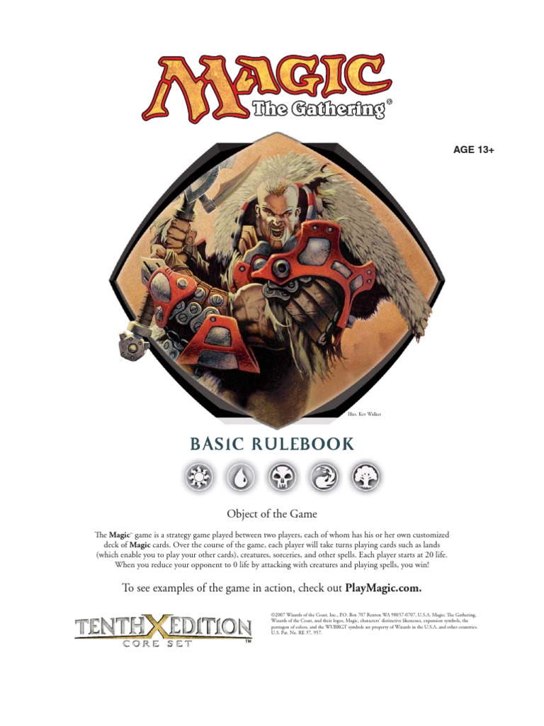 Magic: The Gathering - 10th Edition Rulebook | PDF | Ephemera | Trading ...