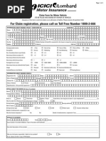 Motor Insurance Claim Form and Discharge Voucher | PDF