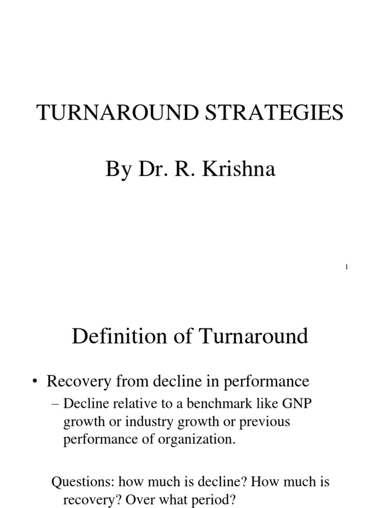 Turnaround Strategies | Download Free PDF | Strategic Management ...