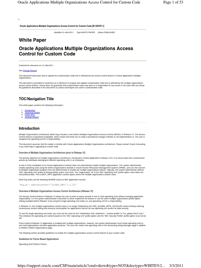 Concept of MOAC R12 | PDF | Access Control | Information Technology Management