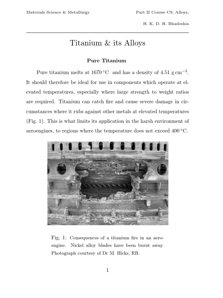 Lecture 3 Titanium and Its Alloys | PDF | Titanium | Alloy