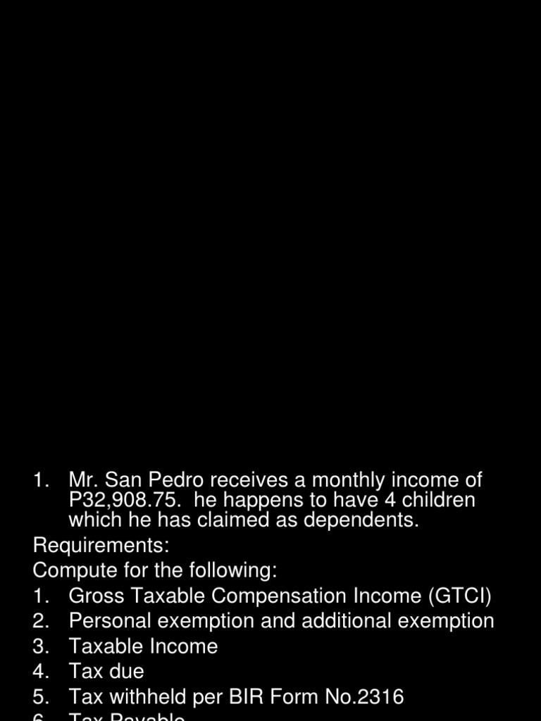 Sample Computation of Income Tax | PDF