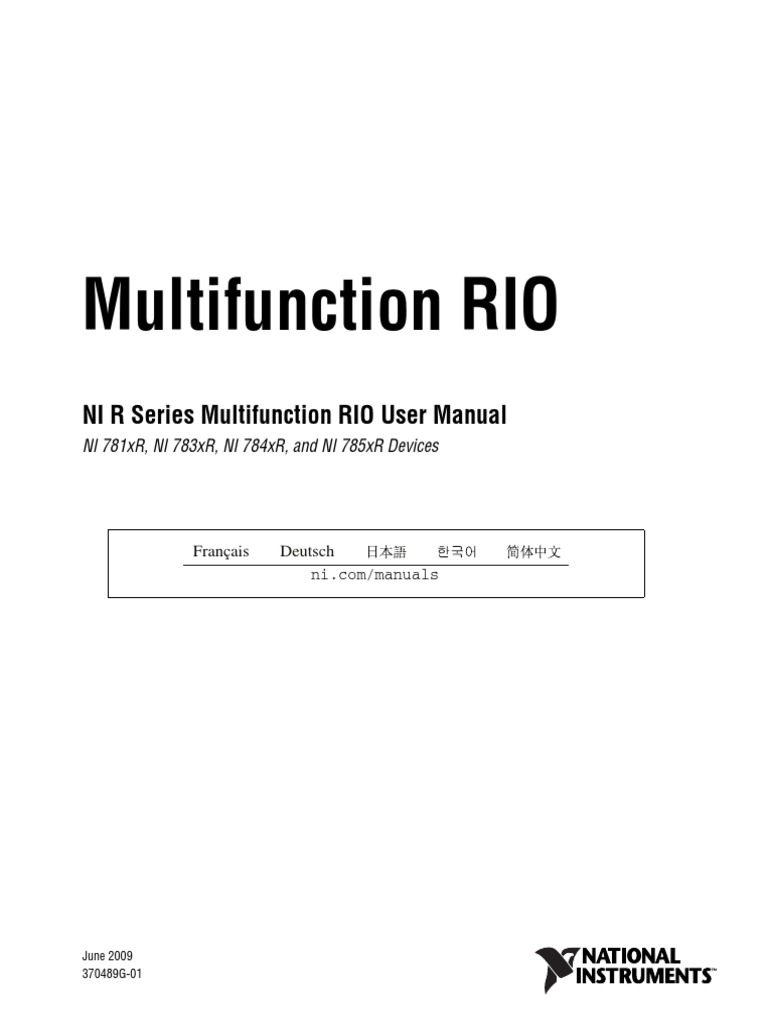 NI R Series Multifunction RIO User Manual | PDF | Field Programmable ...
