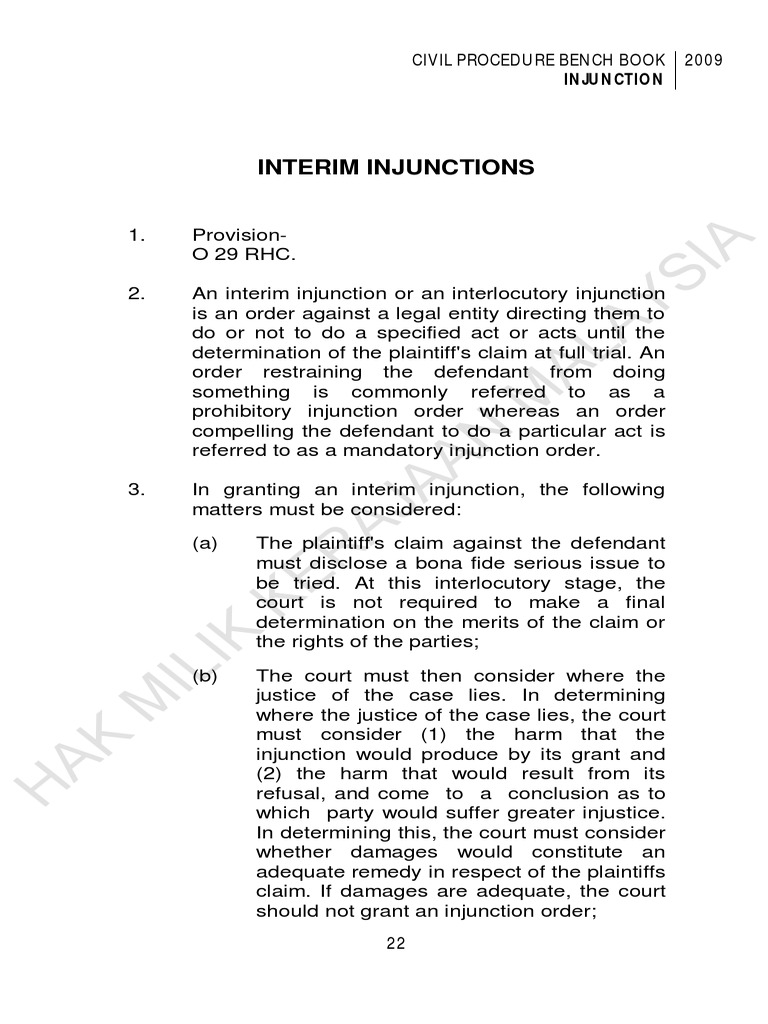Interim Injunction PDF PDF Injunction Government