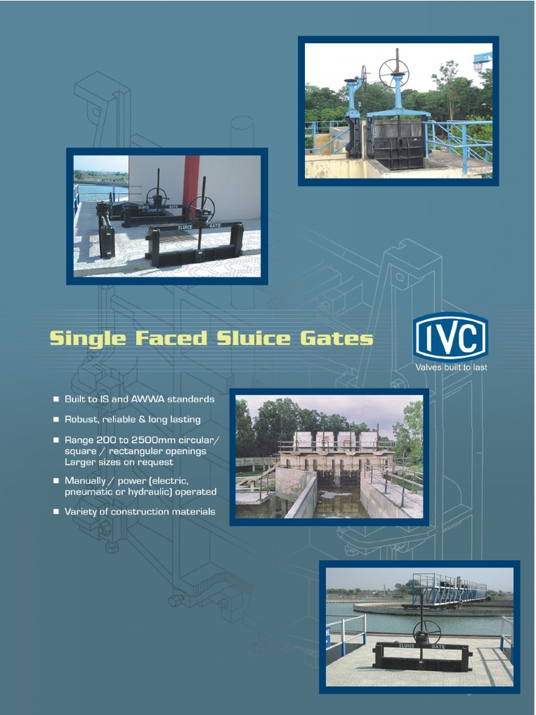 IVC Sluice Gates: Types and Operations | PDF | Door | Actuator
