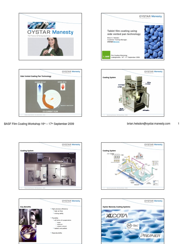 Manesty Coating Presentation - 2009 | PDF | Tablet (Pharmacy ...
