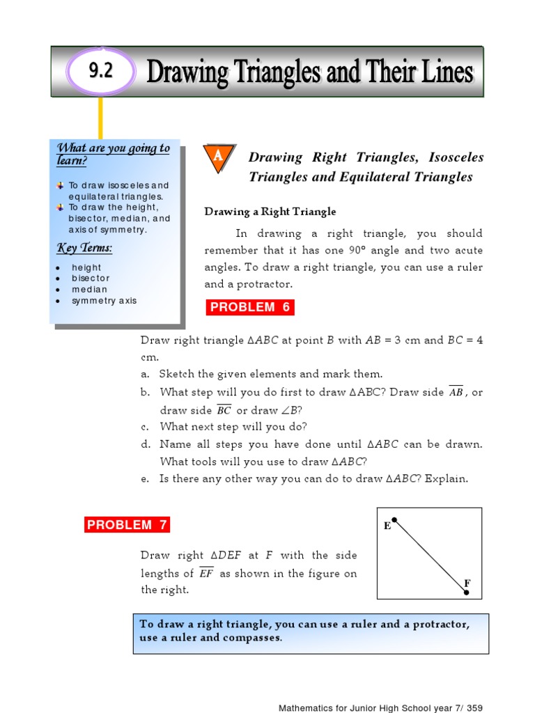 What Are You Going To Learn?: Drawing Right Triangles, Isosceles ...