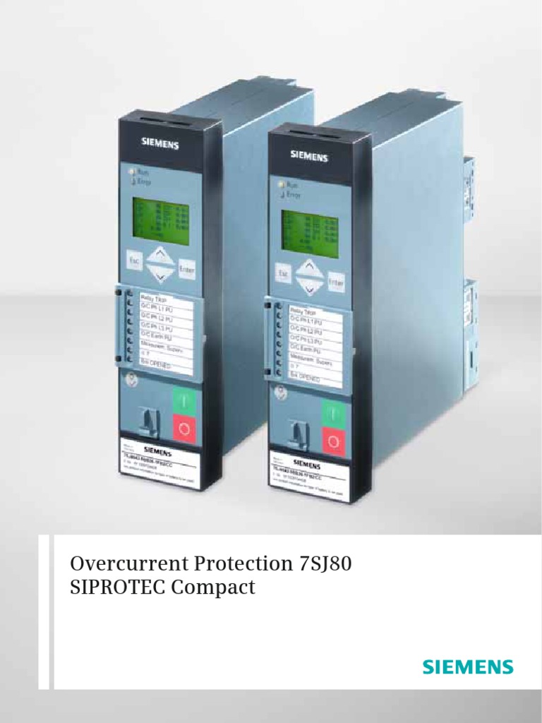 7SJ80 Pages From SIPROTEC Compact Protection Systems A1 en | PDF ...