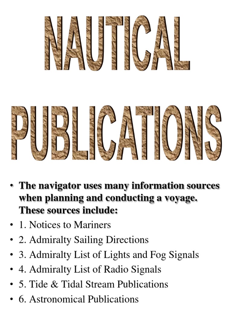 Navigational Publications Guide | PDF | Navigation | Tide