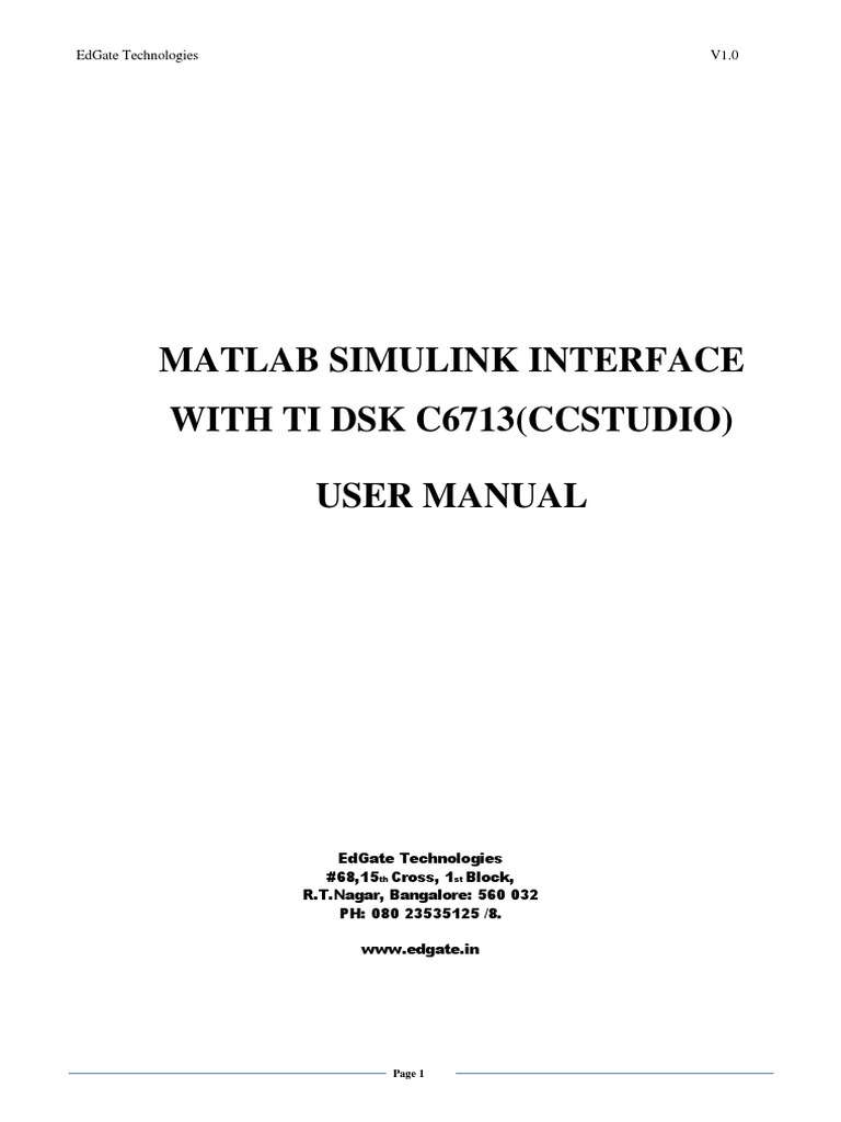 Matlab and Ccs Interface Manual With Filter Program | PDF | Digital ...