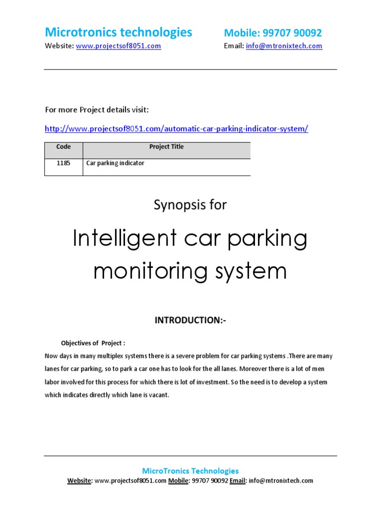 Intelligent Car Parking Indicator System | PDF | Infrared | Electronics
