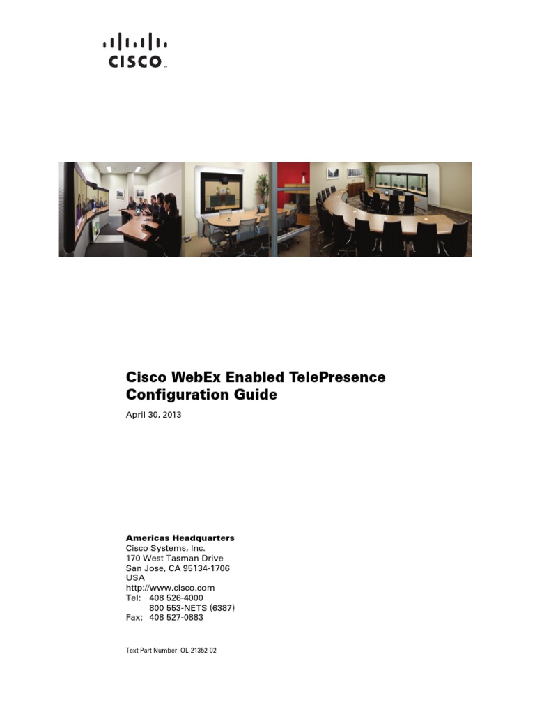 Cisco WebEx Enabled TelePresence Configuration Guide | PDF | Session ...