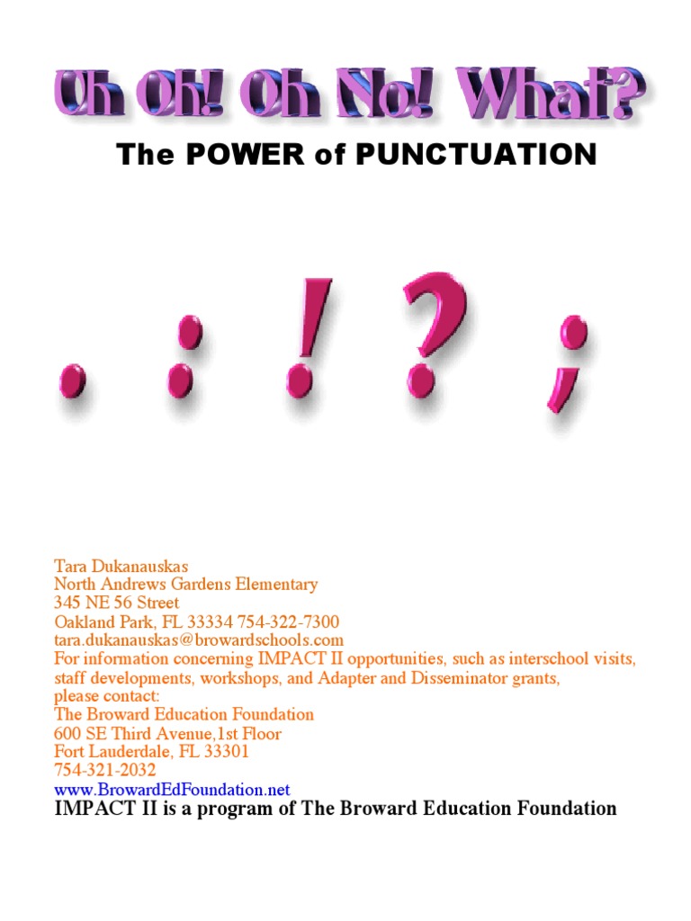 The Power of Punctuation - F | PDF | Punctuation | Comma