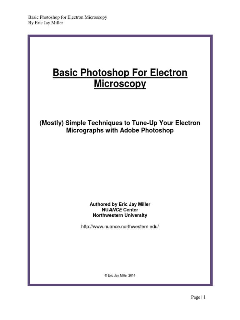 Basic Photoshop For Electron Microscopy 2014 by Eric Miller Microscopy ...