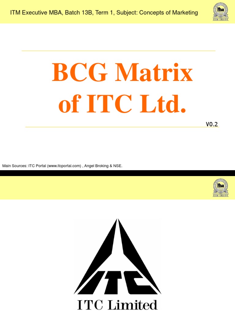 BCG Matrix of Itc LTD v02 1222197387335911 8 | PDF
