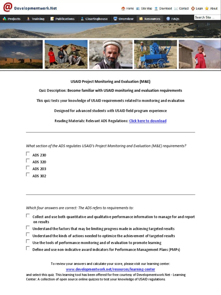USAID Project Monitoring and Evaluation | PDF | Performance Indicator ...