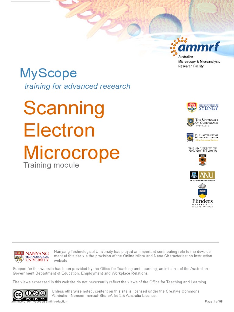 SEM Guide | PDF | Scanning Electron Microscope | Electron Microscope