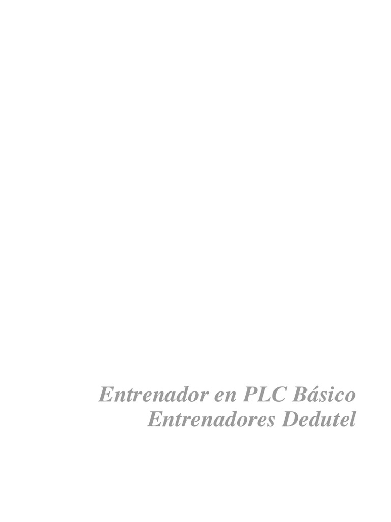 Manual PLC Basico | PDF | Controlador lógico programable | Programa de ...