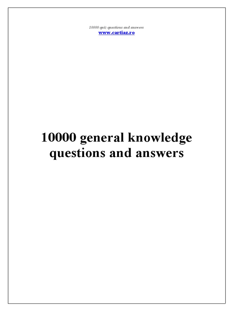 Questions | PDF