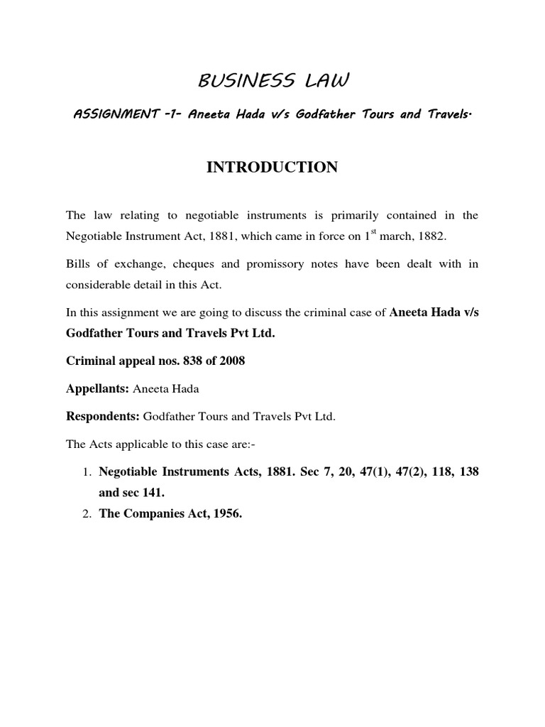 Business Law Assignment | PDF | Legal Personality | Piercing The ...