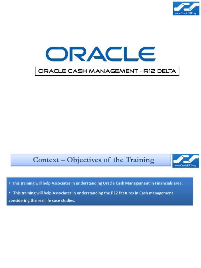 Oracle R12 CE Cash Management New Features | Download Free PDF | Oracle ...