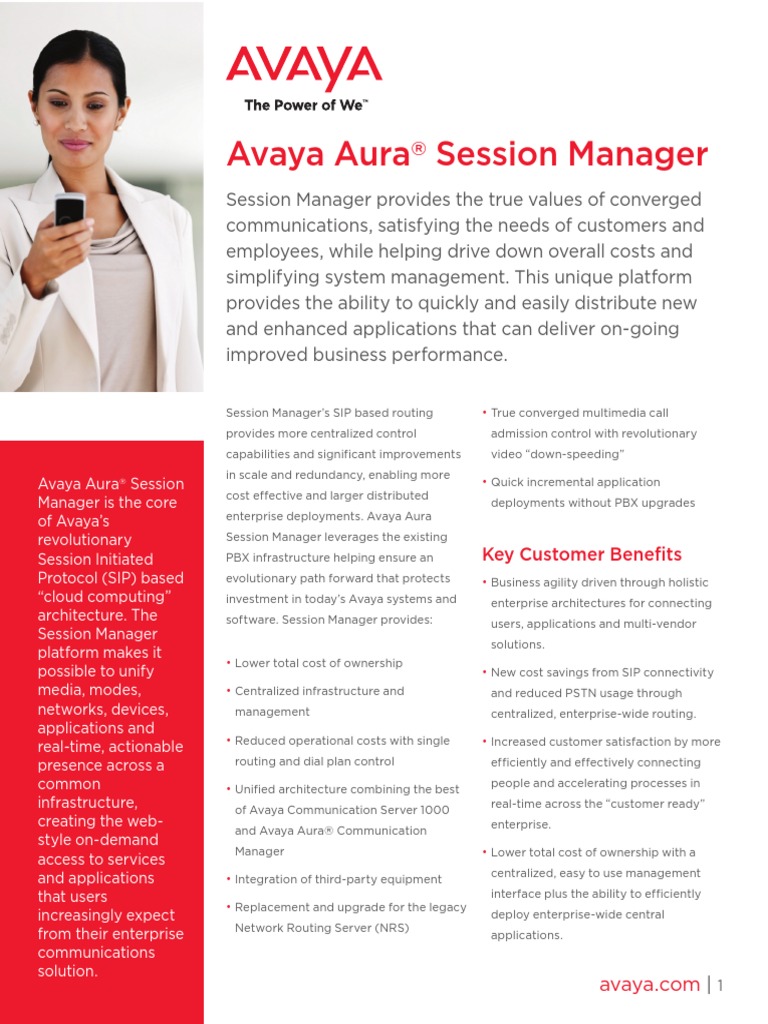 Avaya Aura Session Manager - Fact Sheet | Download Free PDF | Session ...