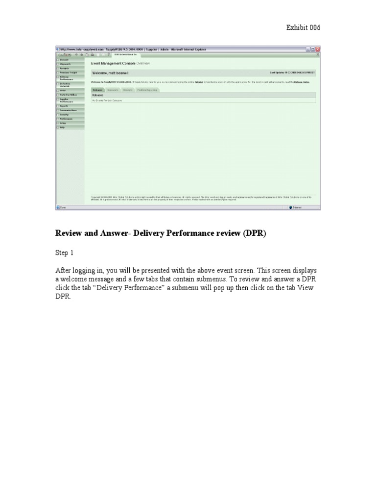 Review and Answer-Delivery Performance Review (DPR) | PDF | Computing ...
