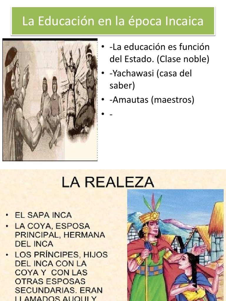 La Educación en La Época Incaica | PDF | Imperio Inca | Educación avanzada