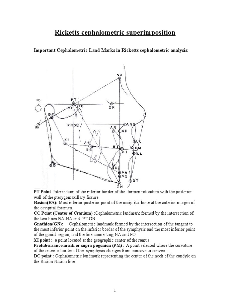 Ricketts Cephalometric Superimposition | PDF | Human Anatomy | Mouth
