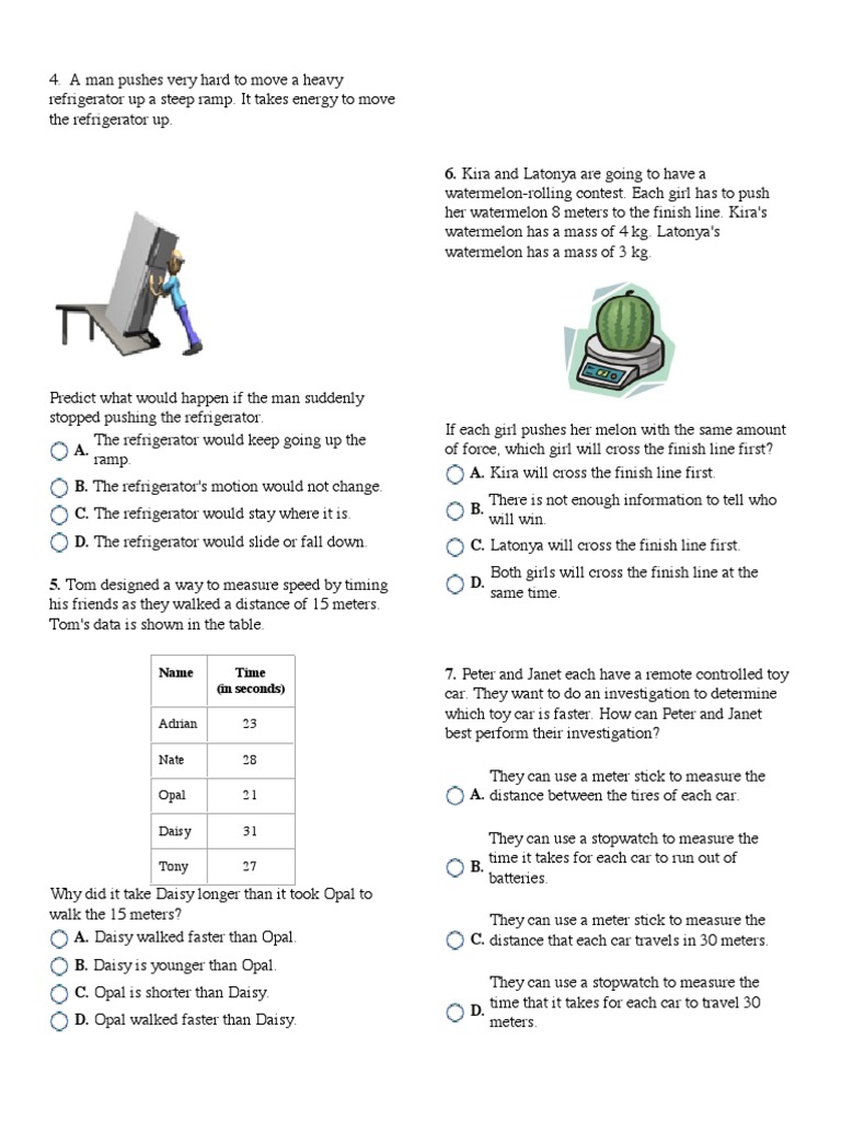 Forces and Motion: Study Guide Answers | PDF | Speed | Force