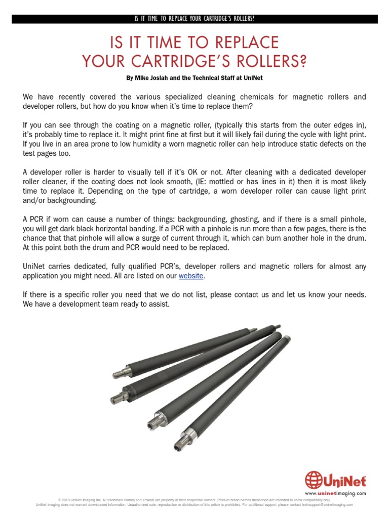 Time To Replace Cartridge Roller Eng | PDF | Home & Garden | Technology ...