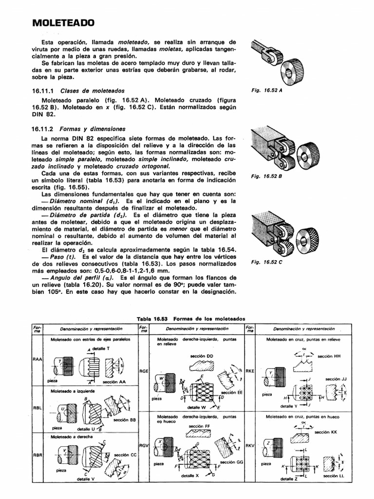 Moleteado DIN 82 | PDF | Science | Ingeniería