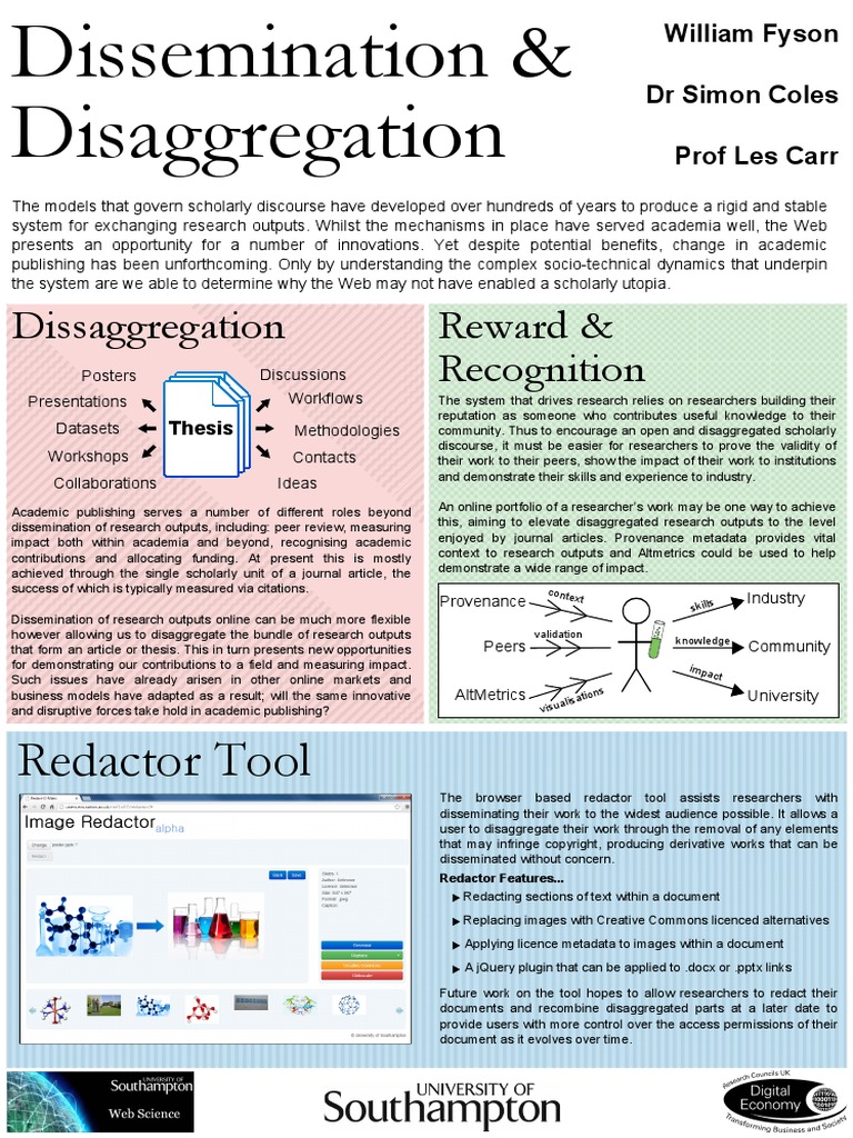 Research Dissemination and Disaggregation by Will Fyson | PDF ...