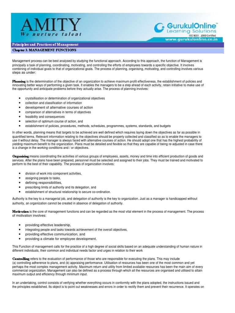 Principles and Practices of Management | PDF | Business