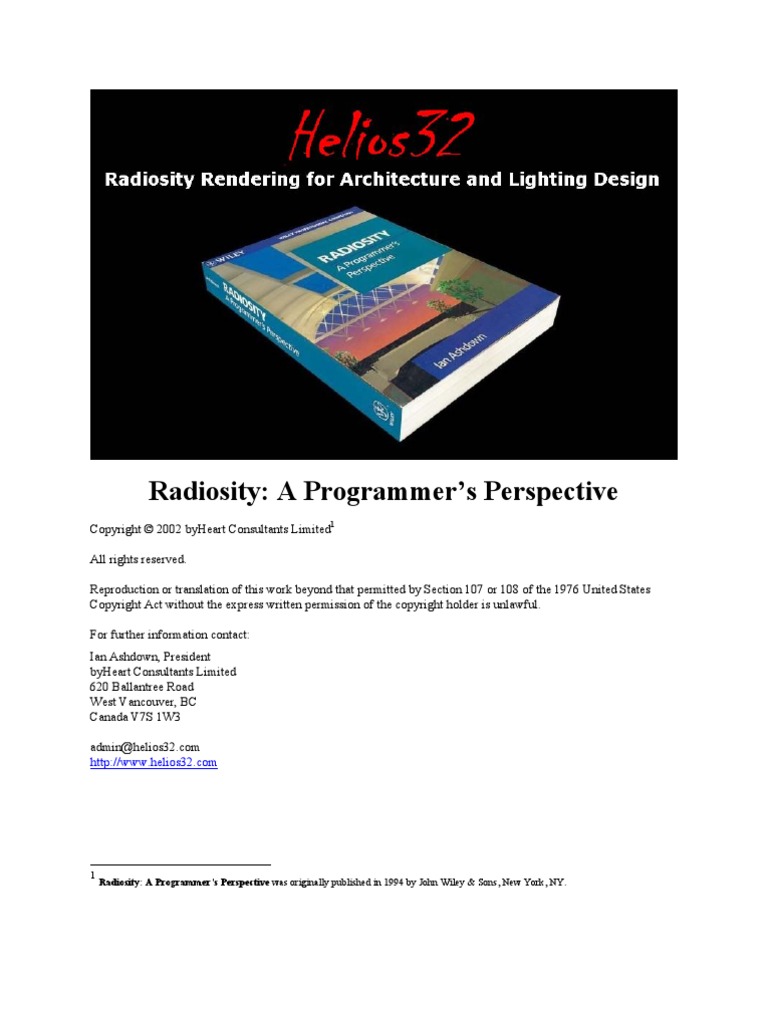 Radiosity - A Programmer's Perspective | PDF | Rendering (Computer ...