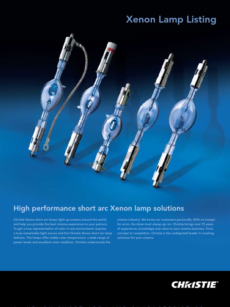 Christie Lamp Brochure | PDF | Incandescent Light Bulb | Movie Theater