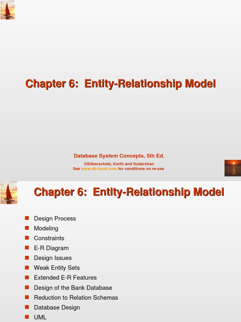 Chapter 6: Entity-Relationship Model | PDF | Unified Modeling Language | Conceptual Model
