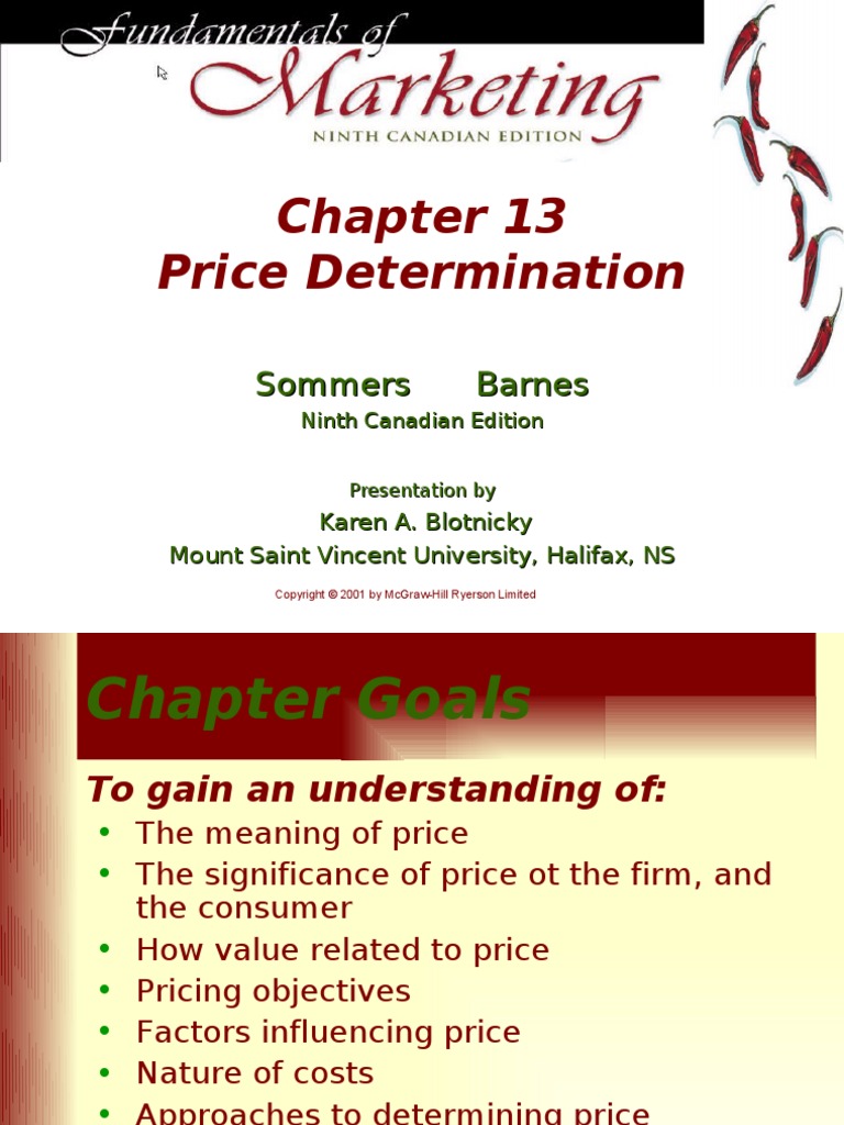 Chapter 13 Price Determination | PDF | Demand | Pricing