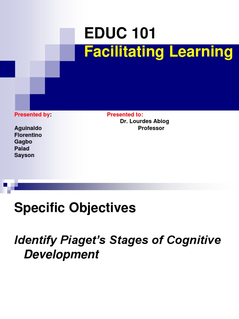 EDUC 101 Facilitating Learning | PDF | Psychology | Psychological Concepts